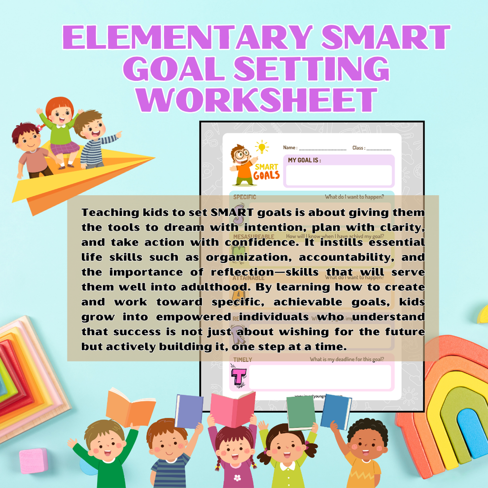 Digital Printable Elementary Smart Goal Setting Worksheet – InvestYoung
