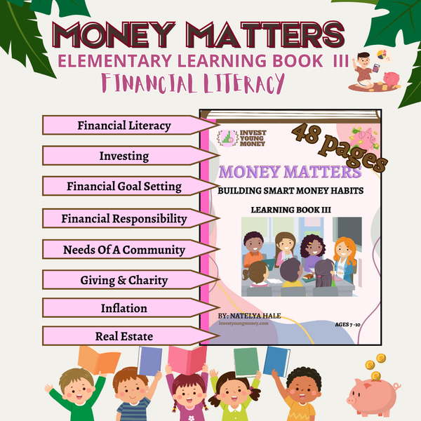 Elementary Financial Literacy Workbook Kids Fun Money Learning Book Di ...